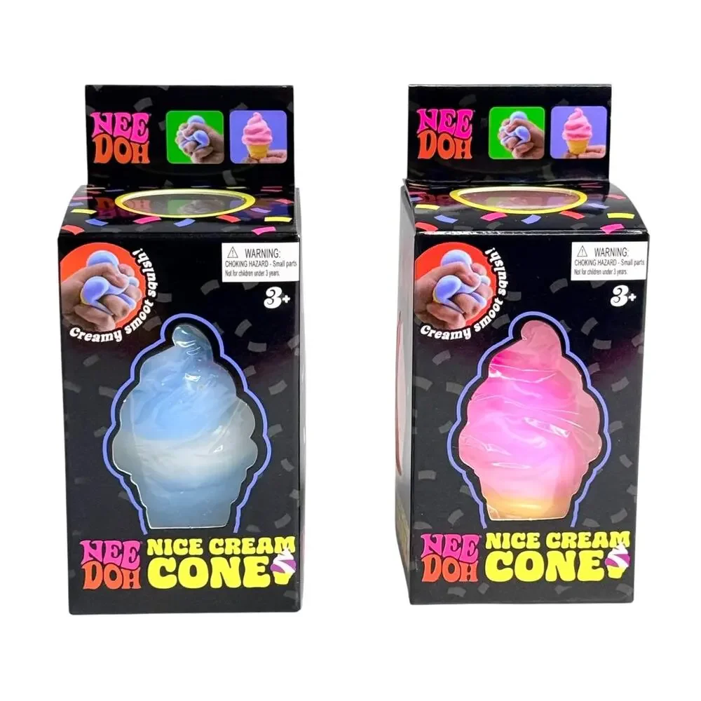 NeeDoh | Toys | Needoh Ice Cream Cone Set 2 Blue Pink Swirled Nice ...